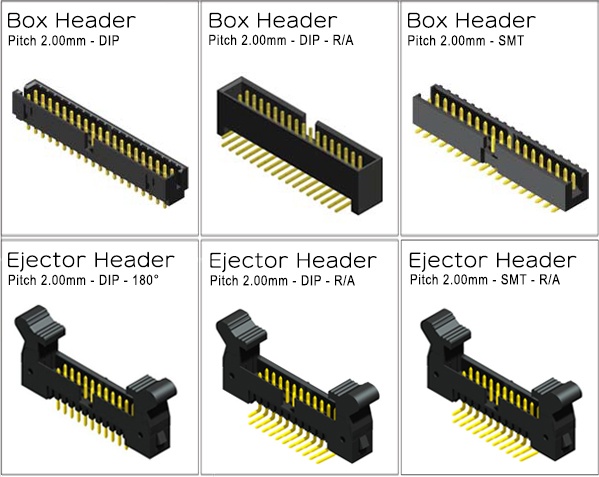 Box Header + Ejector Header 2.00mm - Célion électronique - Votre partenaire